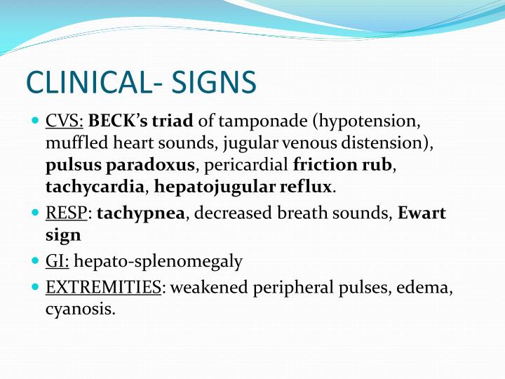PPT - PERICARDIAL EFFUSION PowerPoint Presentation - ID:4936100