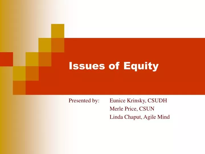 PPT - Issues of Equity PowerPoint Presentation, free download - ID:4936110
