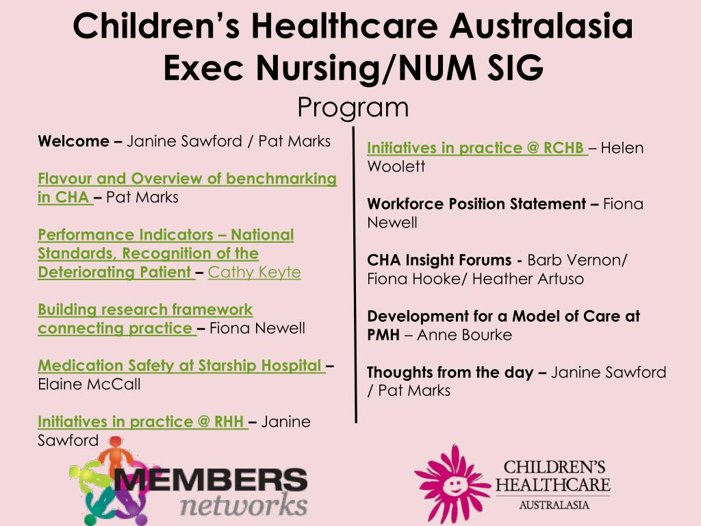 PPT - Children’s Healthcare Australasia Exec Nursing/NUM SIG PowerPoint ...