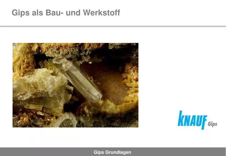 PPT - Gips als Bau- und Werkstoff PowerPoint Presentation, free ...