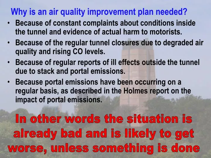 PPT - Why is an air quality improvement plan needed? PowerPoint ...