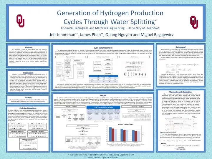 PPT - Hydrogen Production using Water-splitting Cycles PowerPoint ...