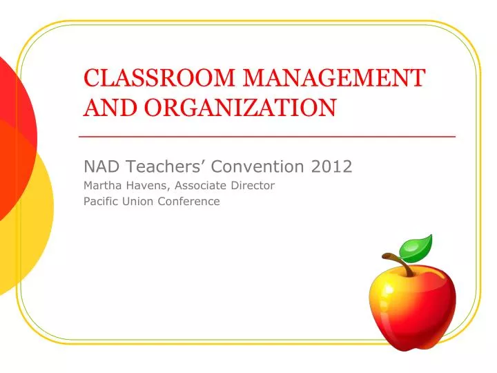 PPT - CLASSROOM MANAGEMENT AND ORGANIZATION PowerPoint Presentation ...
