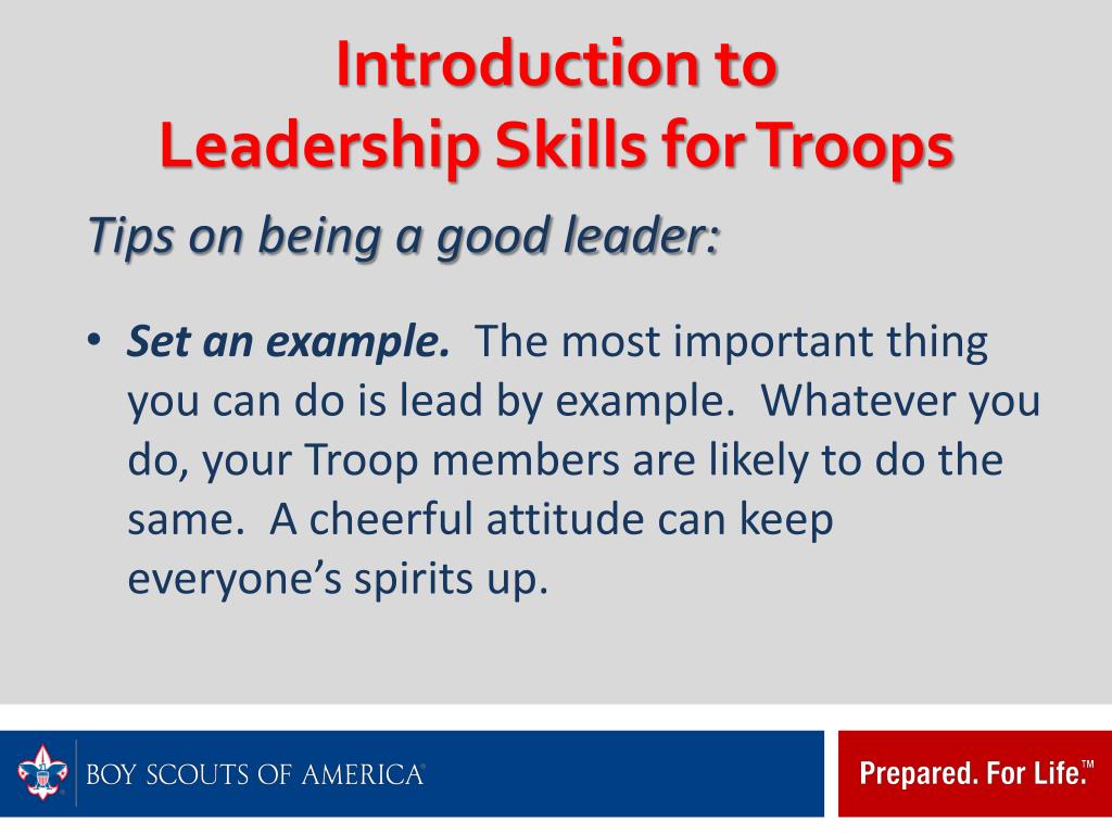 Ppt Introduction To Leadership Skills For Troops Powerpoint