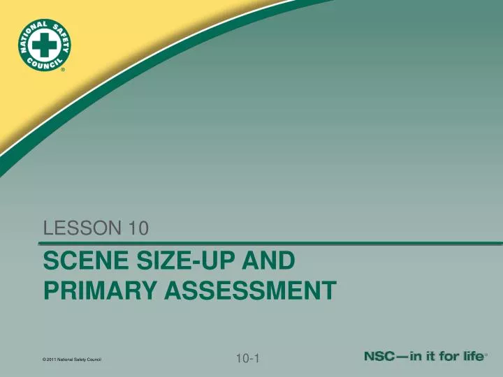 PPT - SCENE SIZE-UP AND PRIMARY ASSESSMENT PowerPoint Presentation ...