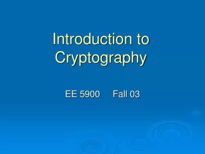 PPT - Introduction to Cryptography PowerPoint Presentation, free ...