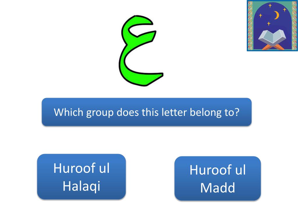PPT - Six letters are called throat letters Al Huroof ul Halaqi ...