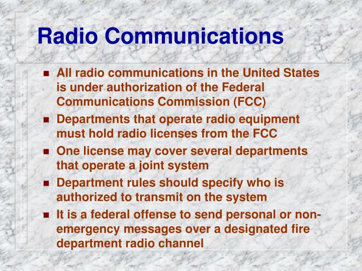 PPT - FIRE DEPARTMENT COMMUNICATIONS PowerPoint Presentation - ID:4944998
