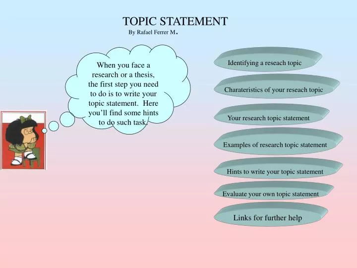 PPT - TOPIC STATEMENT PowerPoint Presentation, free download - ID:4945293
