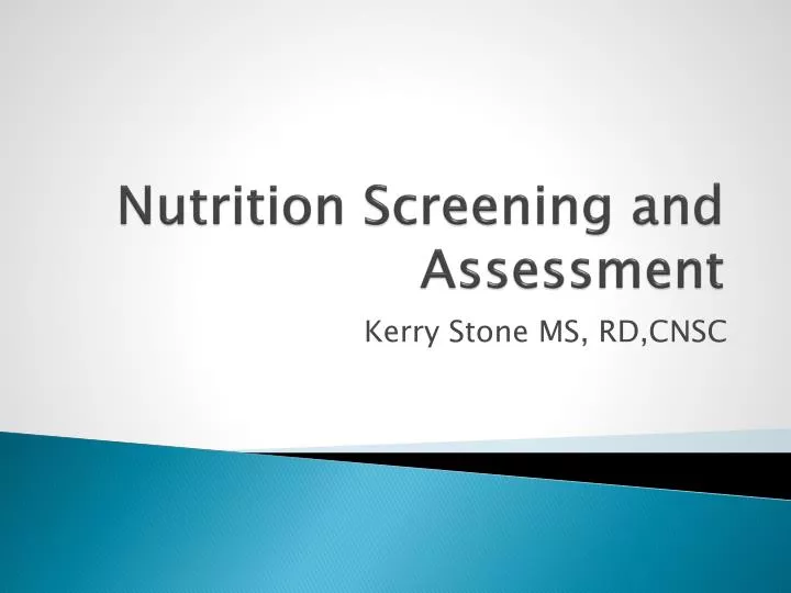PPT - Nutrition Screening and Assessment PowerPoint Presentation, free ...