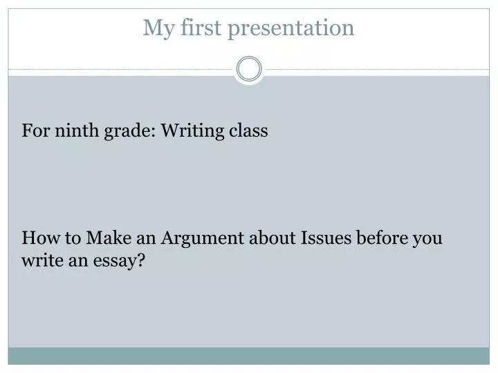 PPT - My first presentation PowerPoint Presentation, free download - ID ...