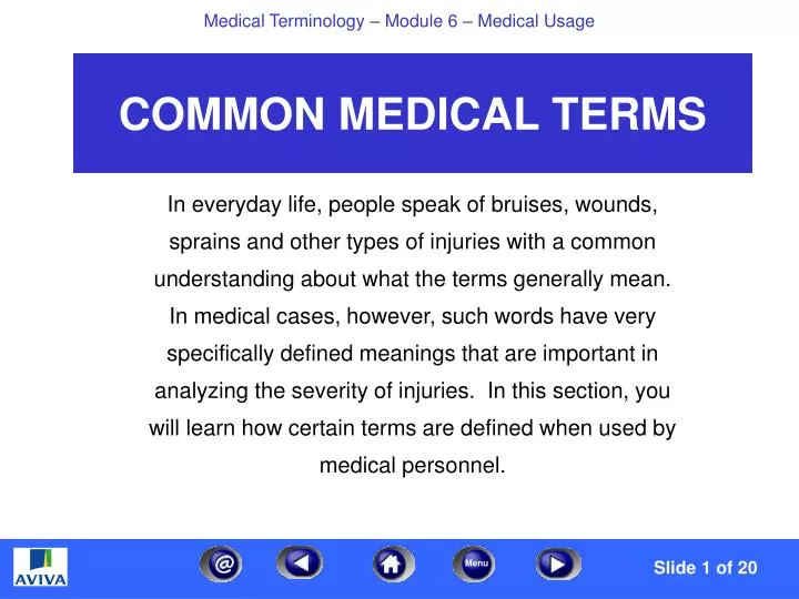 PPT - COMMON MEDICAL TERMS PowerPoint Presentation, free download - ID ...