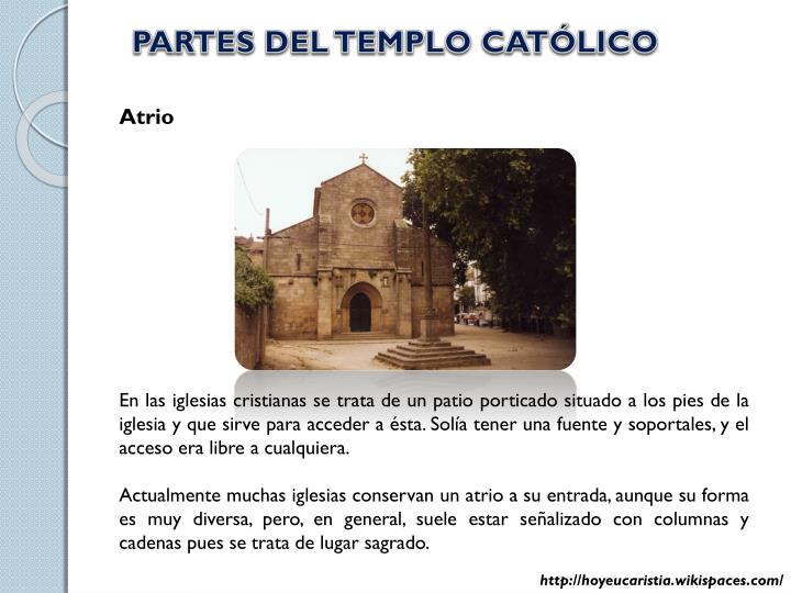 PPT - PARTES DEL TEMPLO CATÓLICO PowerPoint Presentation - ID:4947317
