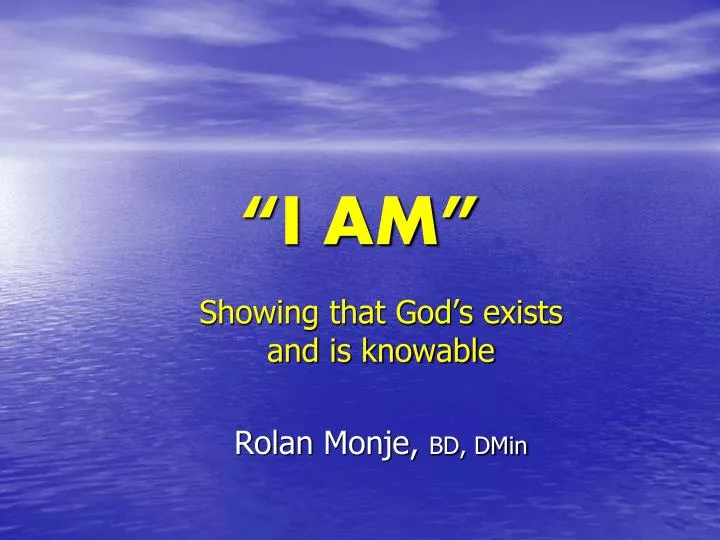 PPT - “I AM” PowerPoint Presentation, free download - ID:4949719