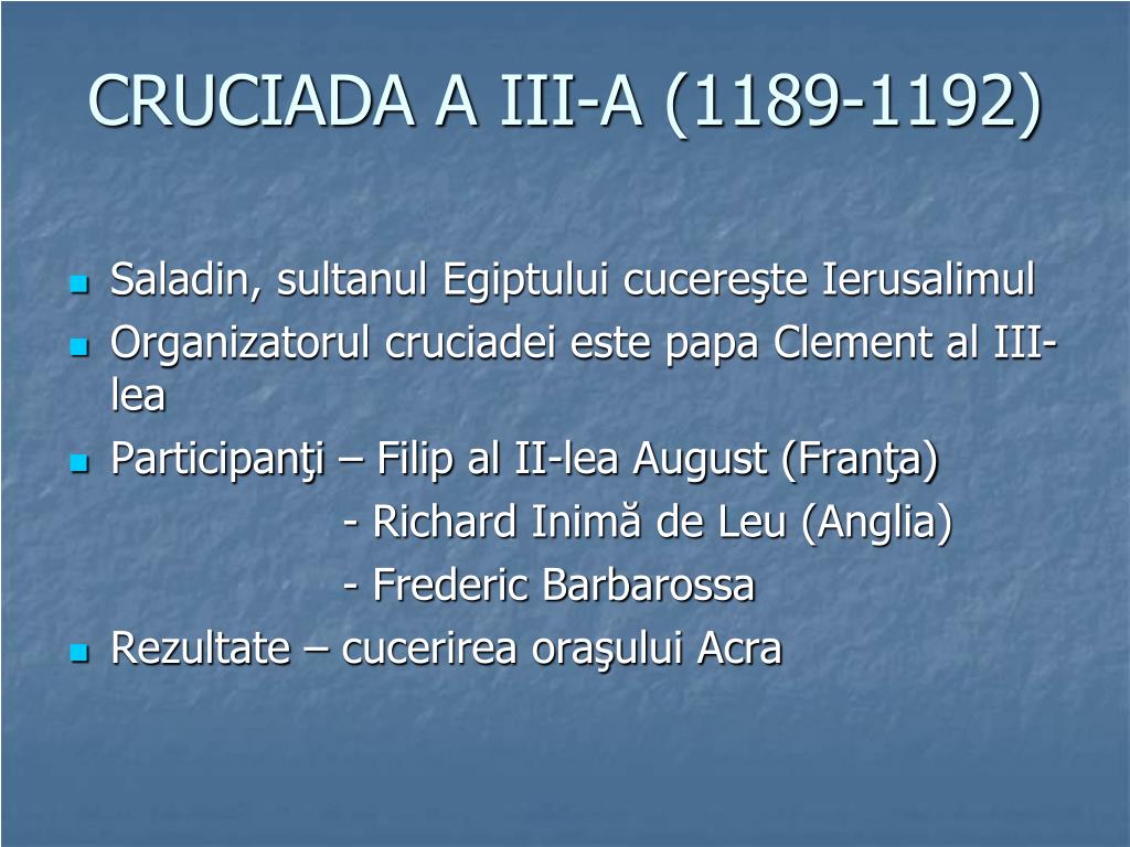 PPT - CRUCIADELE Lecţie realizată de prof. Ion Stănel, Liceul Pedagogic ...