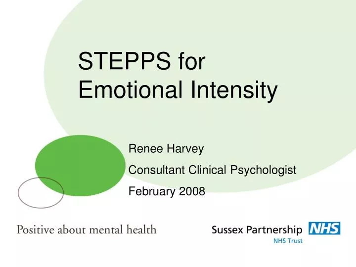 PPT - STEPPS for Emotional Intensity PowerPoint Presentation, free ...