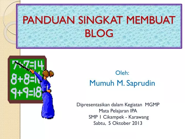 PPT - PANDUAN SINGKAT MEMBUAT BLOG PowerPoint Presentation, free ... PPT - PANDUAN SINGKAT MEMBUAT BLOG PowerPoint Presentation, free ...