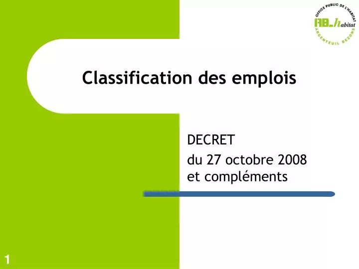 PPT - Classification des emplois PowerPoint Presentation, free download ...