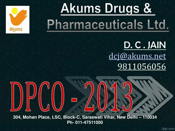 PPT - Akums Drugs & Pharmaceuticals Ltd. PowerPoint Presentation, free ...
