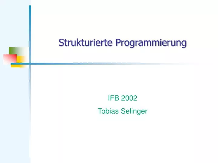 PPT - Strukturierte Programmierung PowerPoint Presentation, free ...