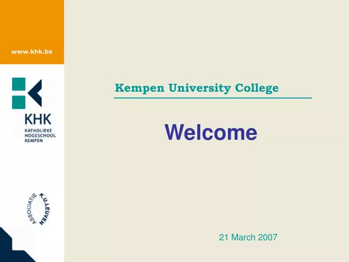 PPT - Kempen University College PowerPoint Presentation, free download ...