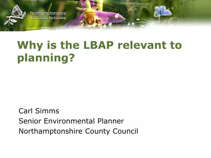 PPT - Why is the LBAP relevant to planning? PowerPoint Presentation ...