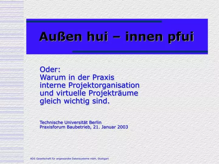 PPT - Außen hui – innen pfui PowerPoint Presentation, free download ...