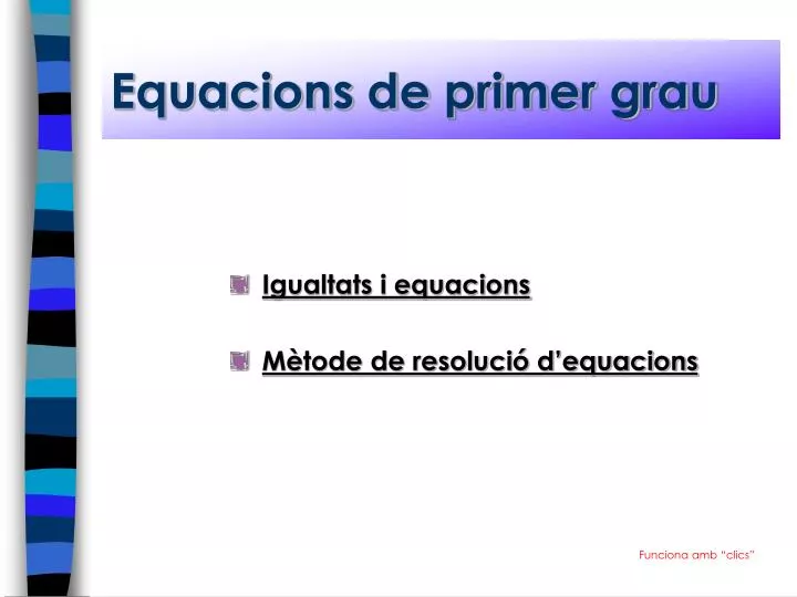 PPT - Equacions de primer grau PowerPoint Presentation, free download - ID:4957740