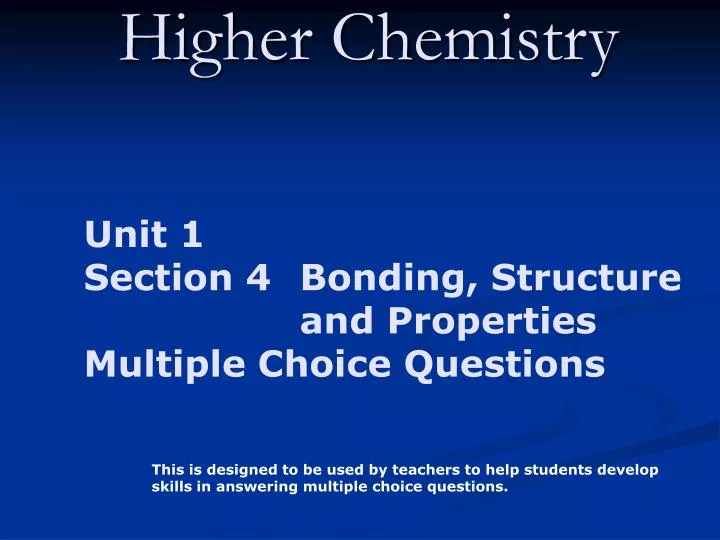 PPT - Higher Chemistry PowerPoint Presentation, free download - ID:4957905
