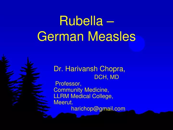 PPT - Rubella – German Measles PowerPoint Presentation, free download ...