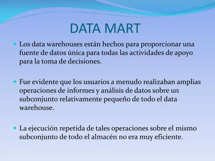 PPT - DATA MART PowerPoint Presentation, free download - ID:4958929