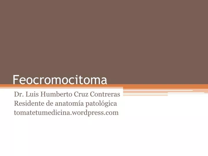 PPT - Feocromocitoma PowerPoint Presentation, free download - ID:4959597
