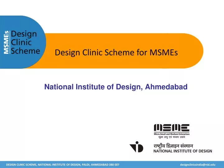 PPT - Design Clinic Scheme for MSMEs PowerPoint Presentation, free ...