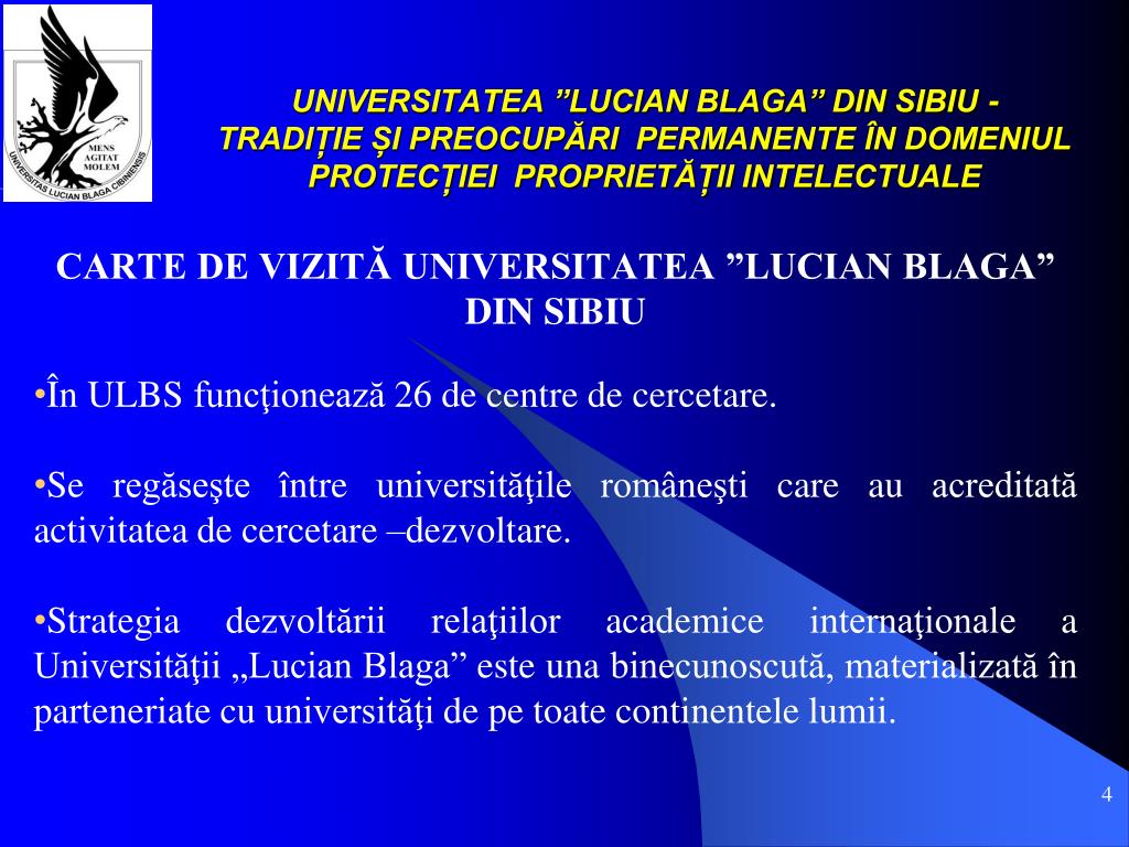 PPT - UNIVERSITATEA ”LUCIAN BLAGA” DIN SIBIU, ROMÂNIA PowerPoint ...