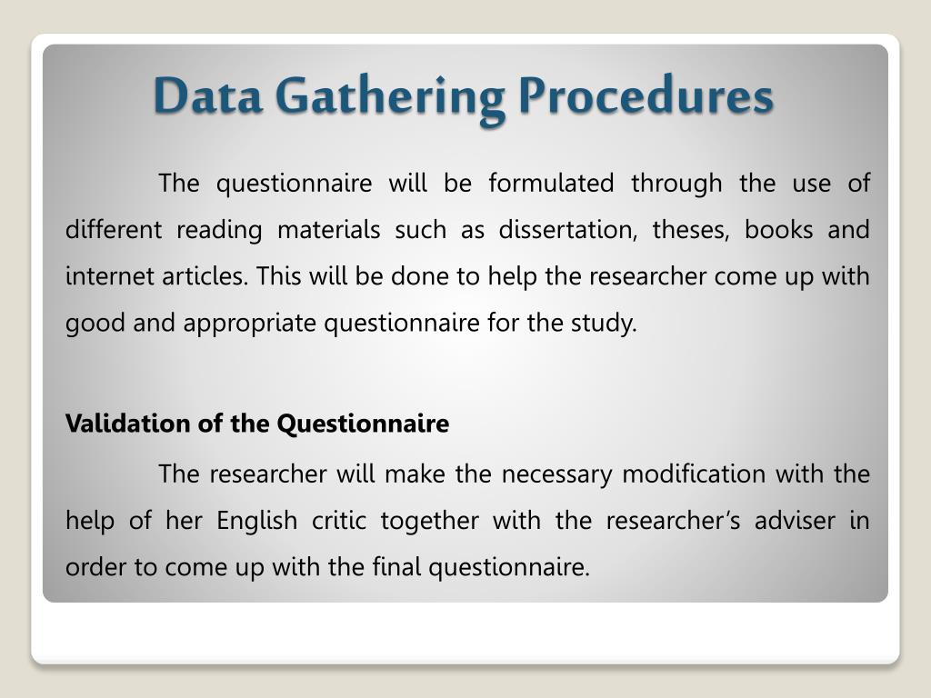 Data Gathering Procedure Example Qualitative Design Talk