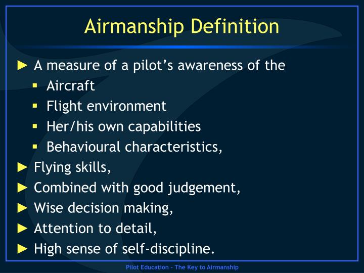PPT - Pilot Education The Key to Airmanship PowerPoint Presentation ...