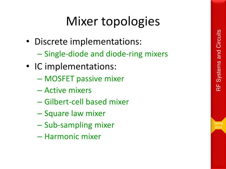PPT - Mixers PowerPoint Presentation - ID:4962943