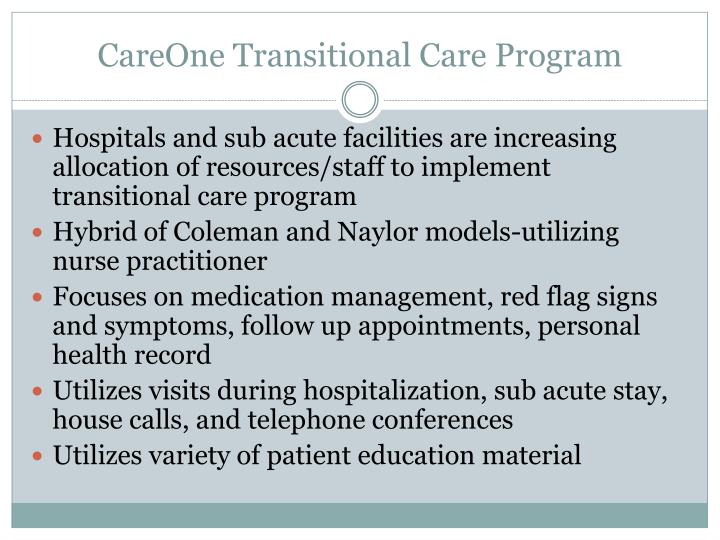 PPT - Transitional Care PowerPoint Presentation - ID:4963346