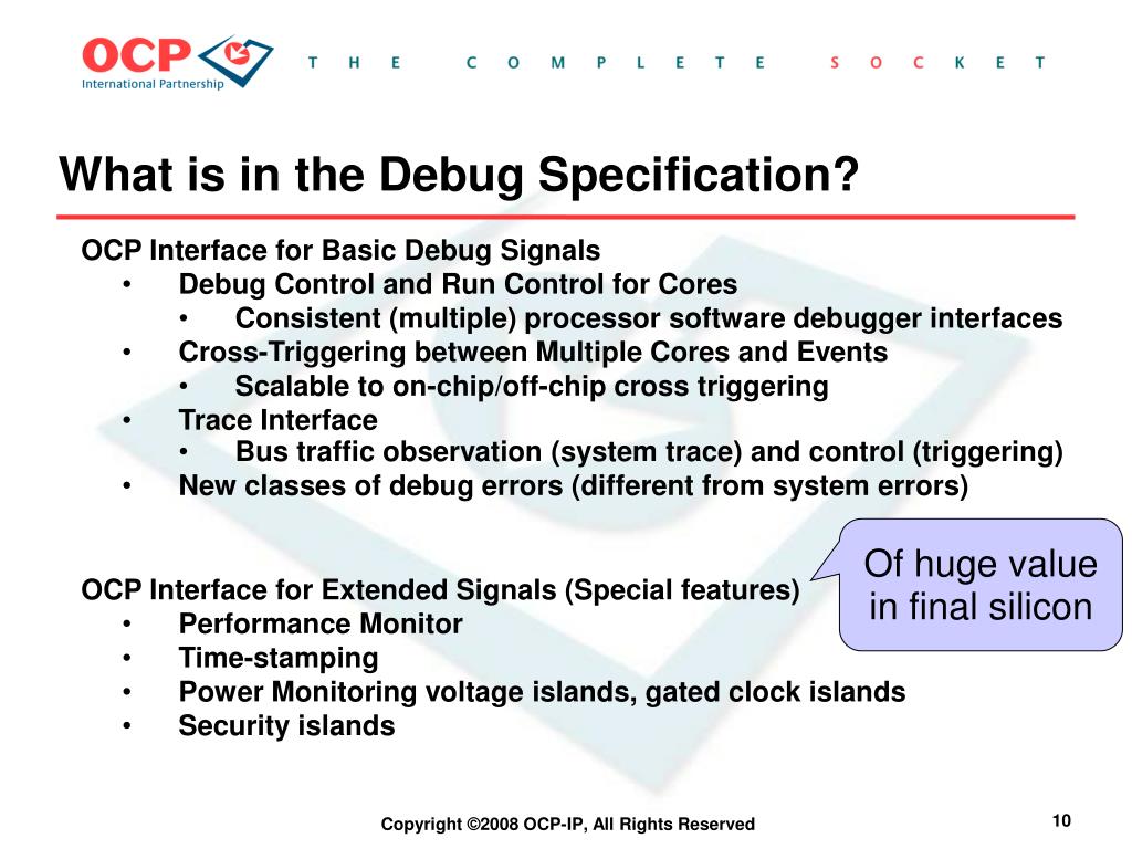 Ppt Ocp Debug Socket For Multi Core Debugging Powerpoint Presentation Id4966961