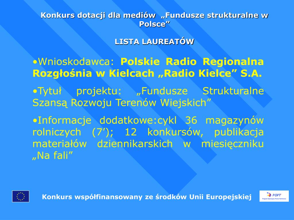 PPT - Konkurs współfinansowany ze środków Unii Europejskiej PowerPoint ...