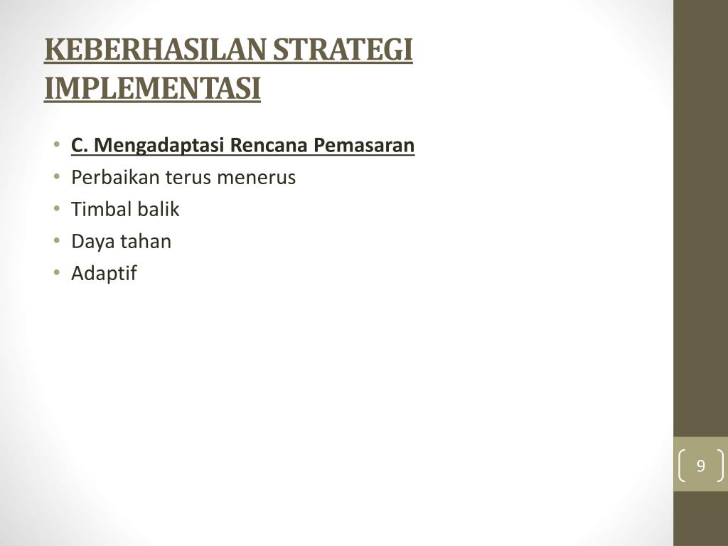 PPT - Ukuran Kinerja dan Pelaksanaan Strategis PowerPoint Presentation ...