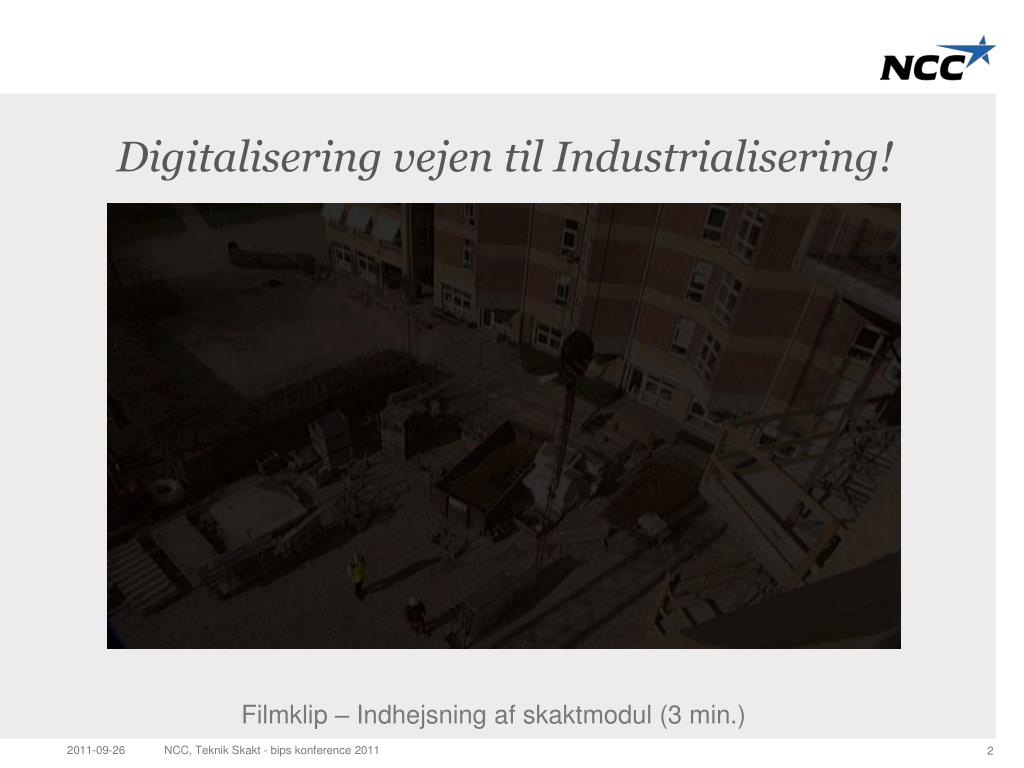 PPT - Den præfabrikeret installations skakt Fra ambition til ...