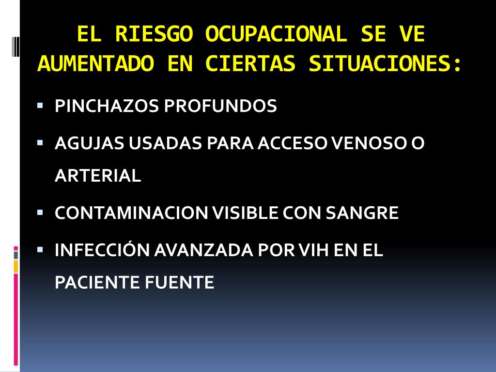 Ppt ExposiciÓn Ocupacional Al Vih Y A Otras Infecciones Powerpoint