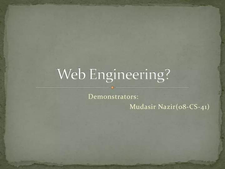 PPT - Web Engineering? PowerPoint Presentation, free download - ID:4969193