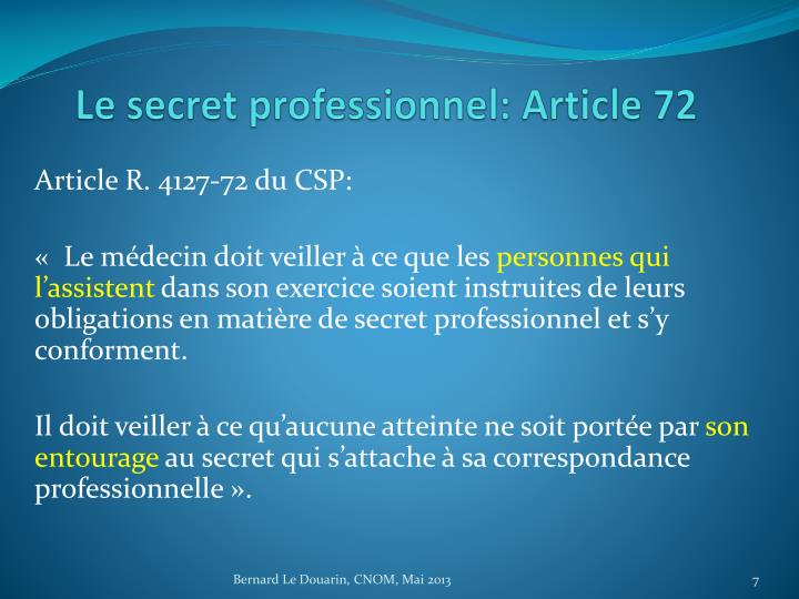 PPT - Le Secret Professionnel PowerPoint Presentation - ID:4972656
