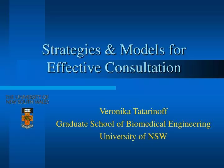 PPT - Strategies & Models for Effective Consultation PowerPoint ...