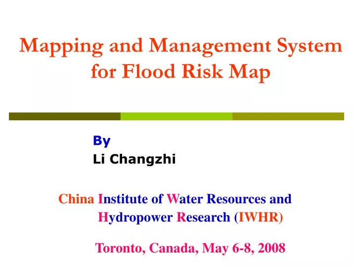 PPT - Mapping and Management System for Flood Risk Map PowerPoint ...