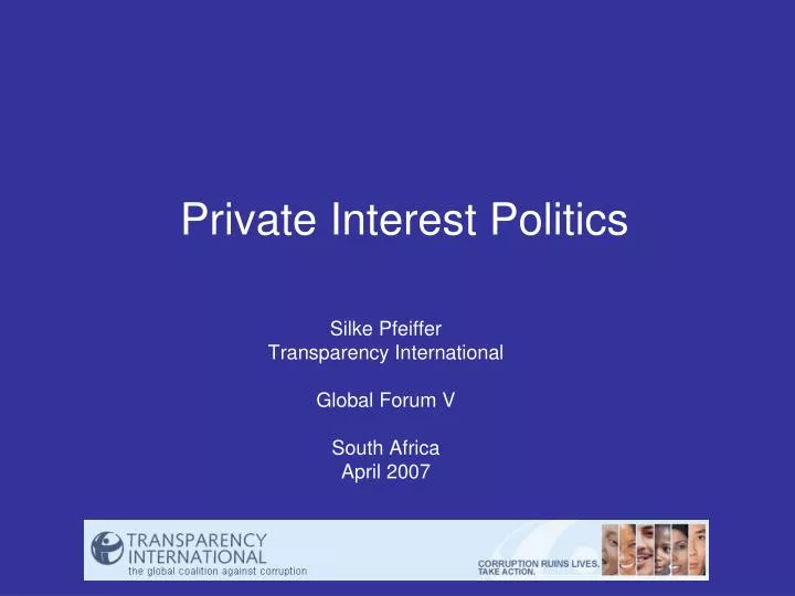 PPT - Private Interest Politics PowerPoint Presentation, free download ...