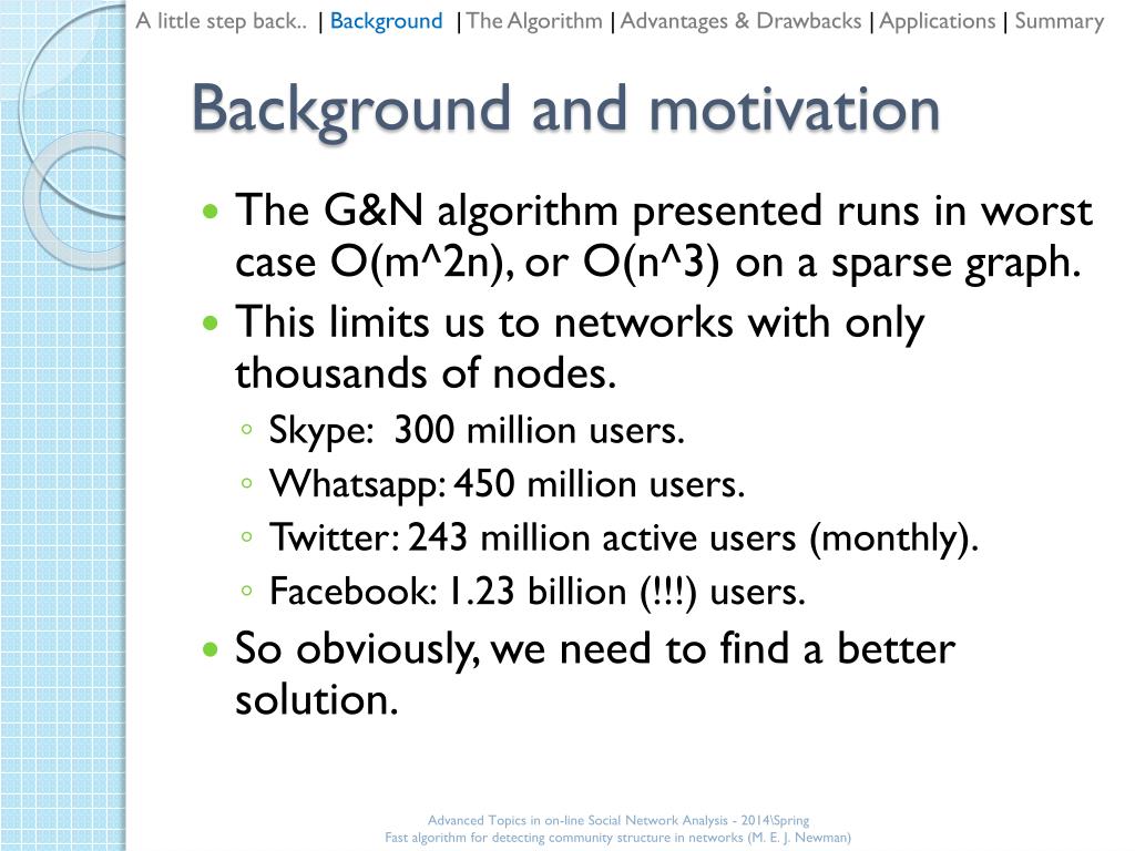 Ppt Fast Algorithm For Detecting Community Structure In Networks M E J Newman Powerpoint