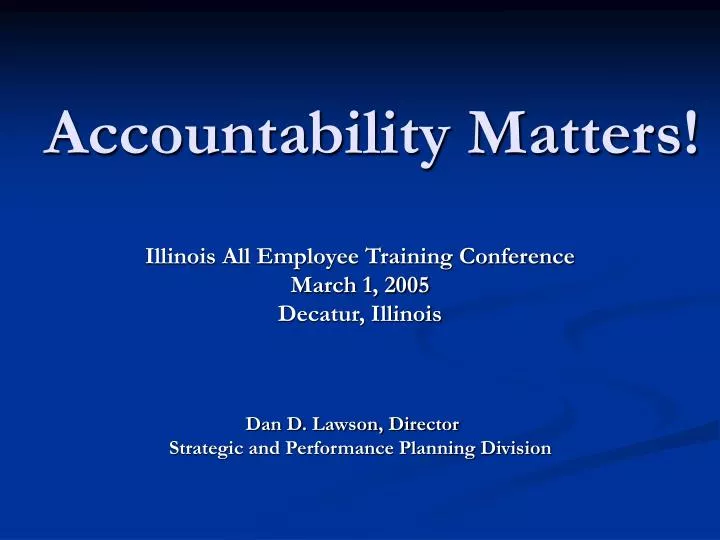 PPT - Accountability Matters! PowerPoint Presentation, free download ...